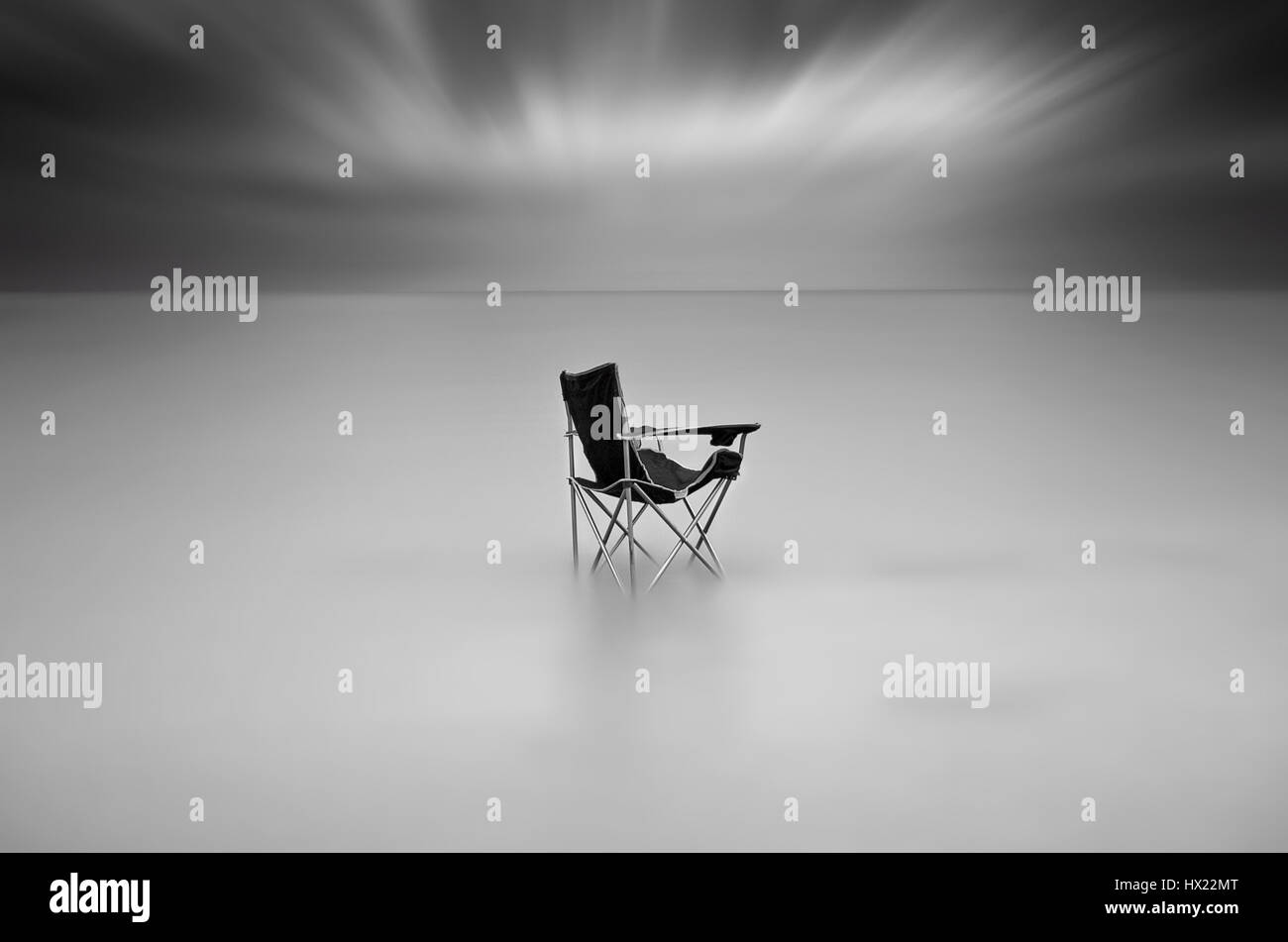 Lonely Chair Found At The Sea Stock Photo - Alamy