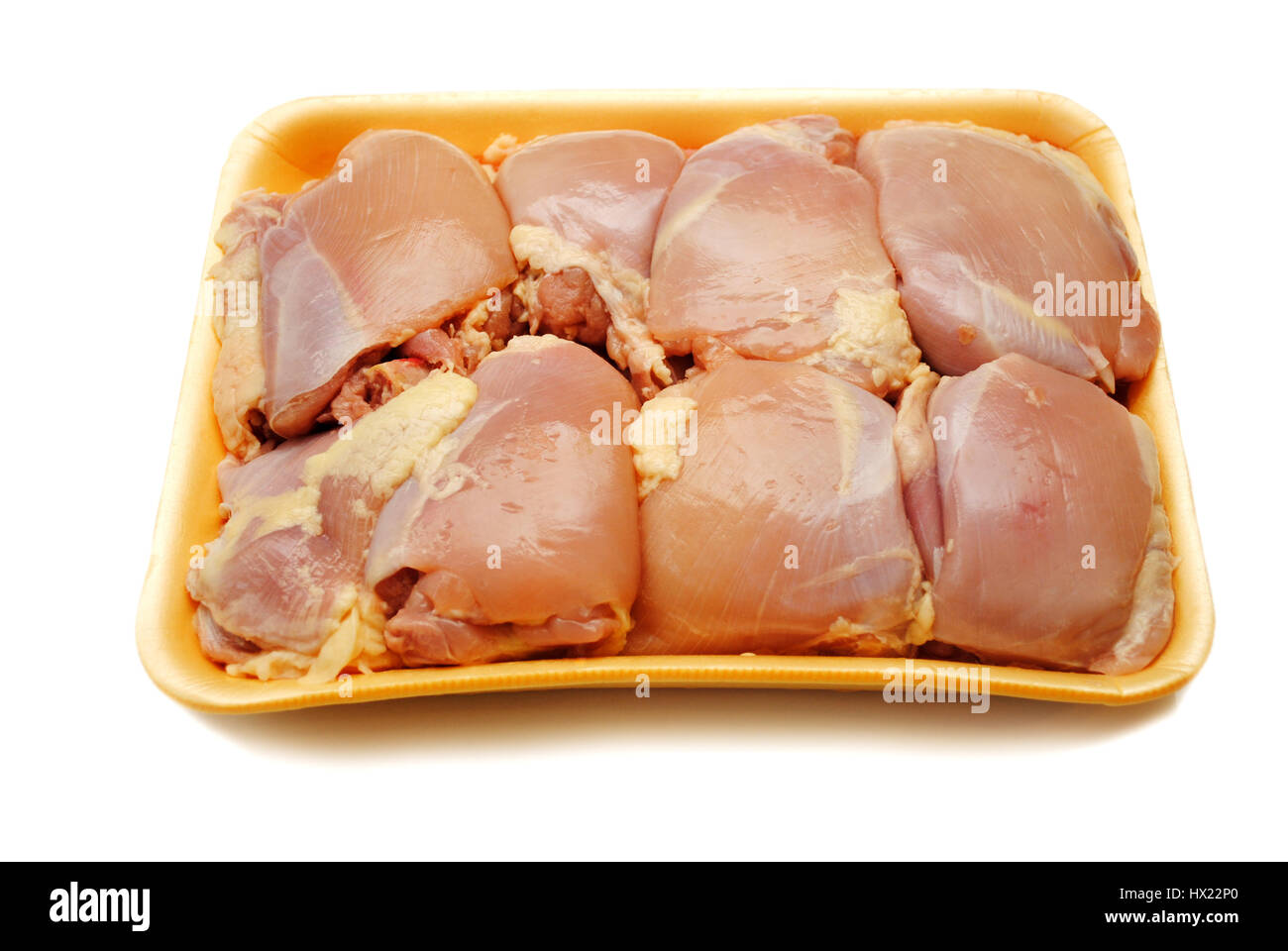 Packaged Raw Boneless Chicken Thighs Stock Photo - Alamy