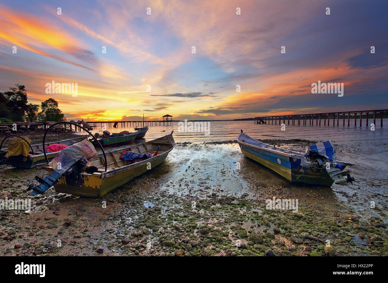 Beautiful Sunset At Pork Dickson Stock Photo - Alamy