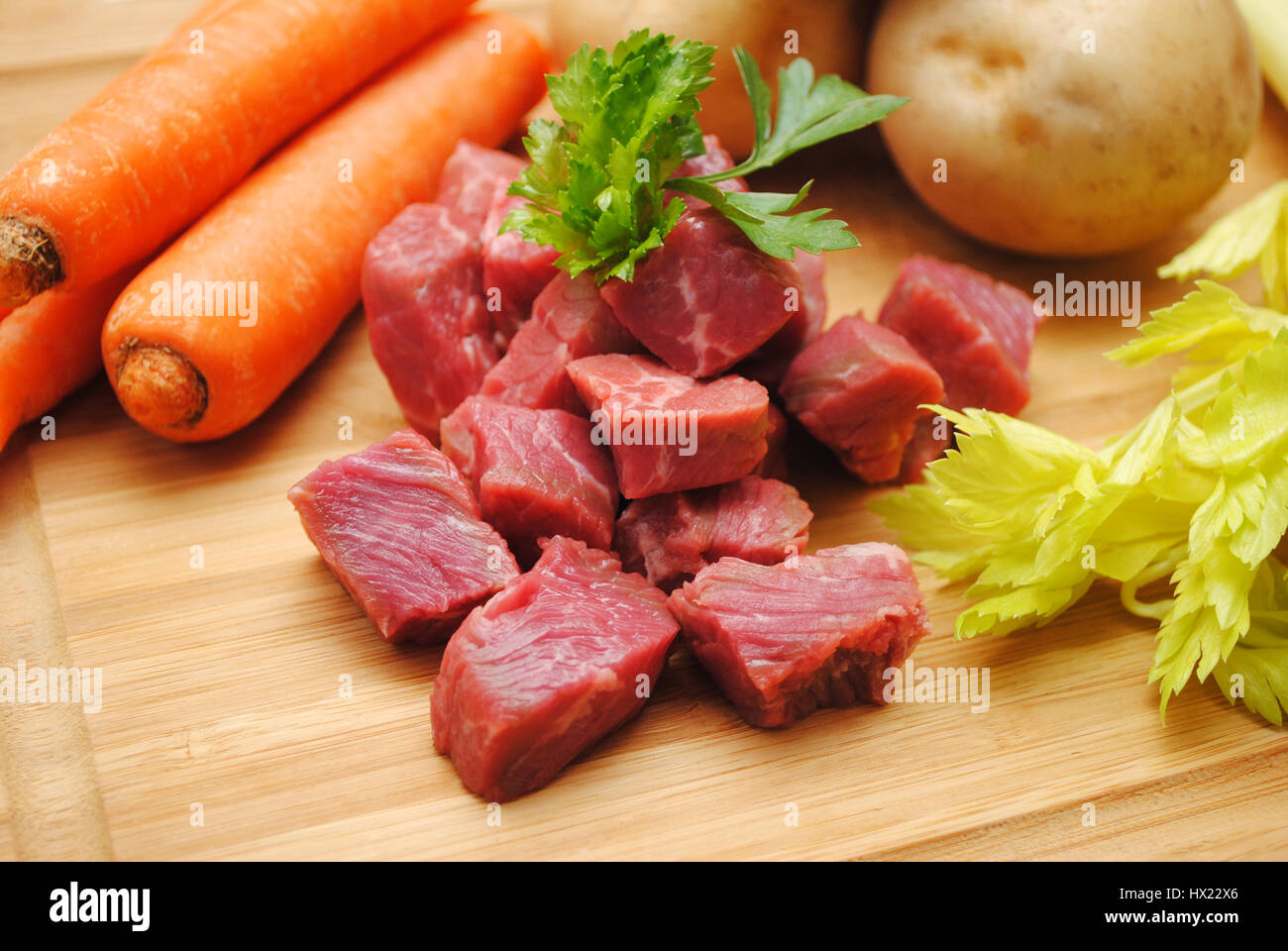 Raw stew meats hi-res stock photography and images - Alamy