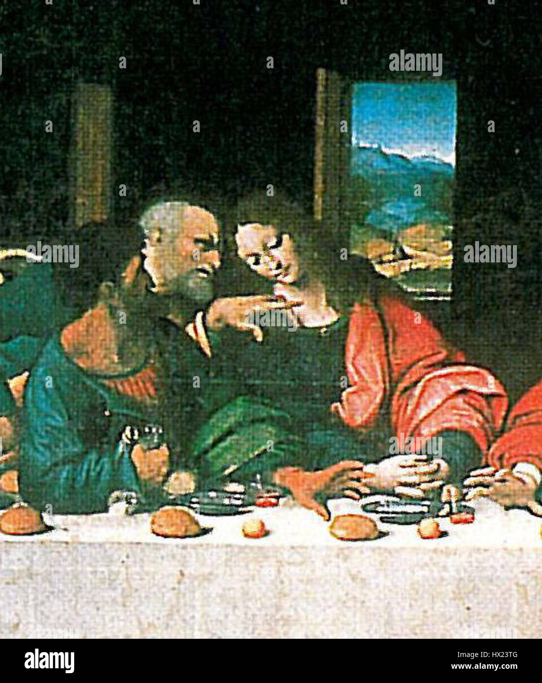 Judas Peter John Last supper copy Stock Photo - Alamy