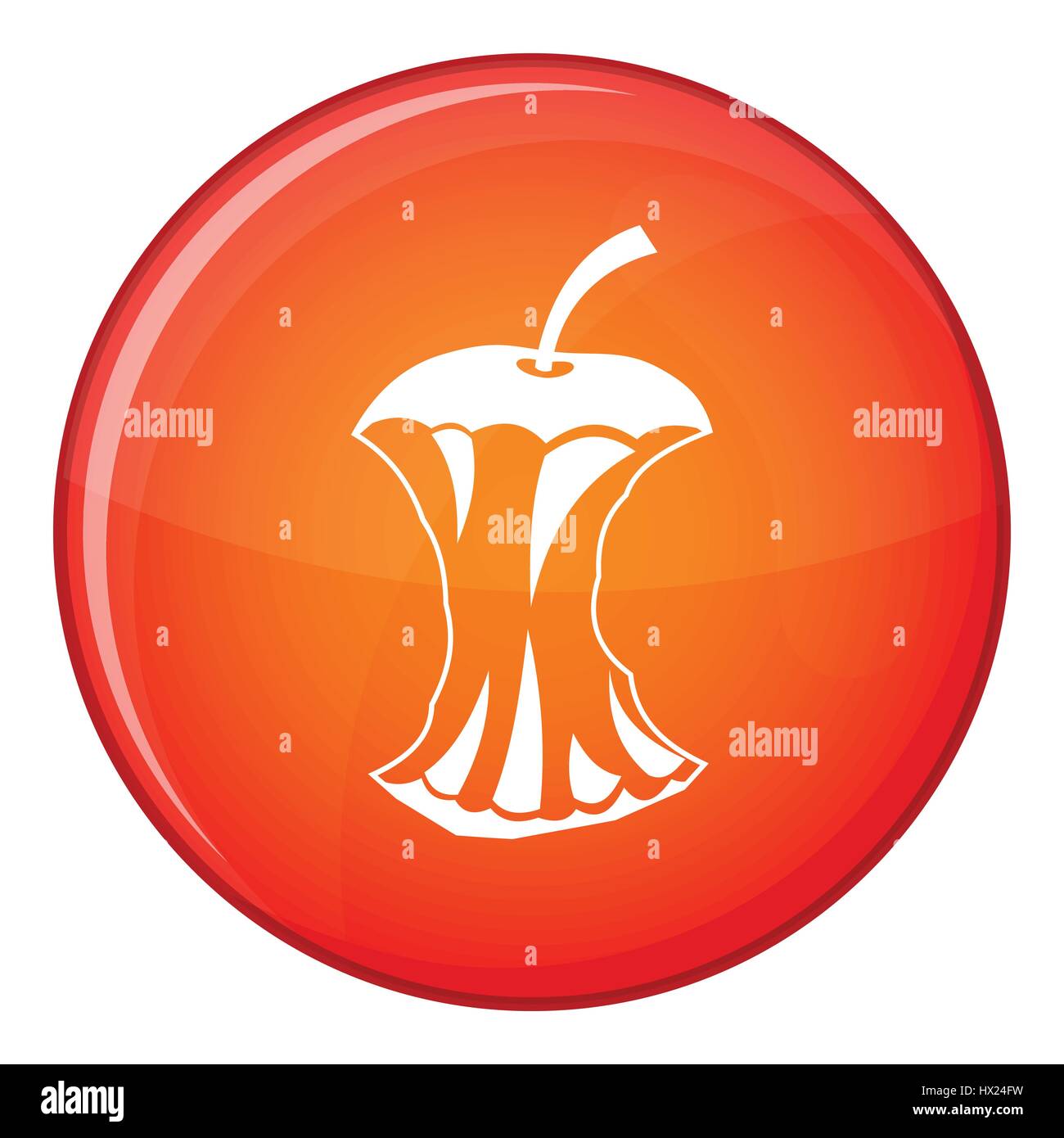 Apple core icon, flat style Stock Vector Image & Art - Alamy