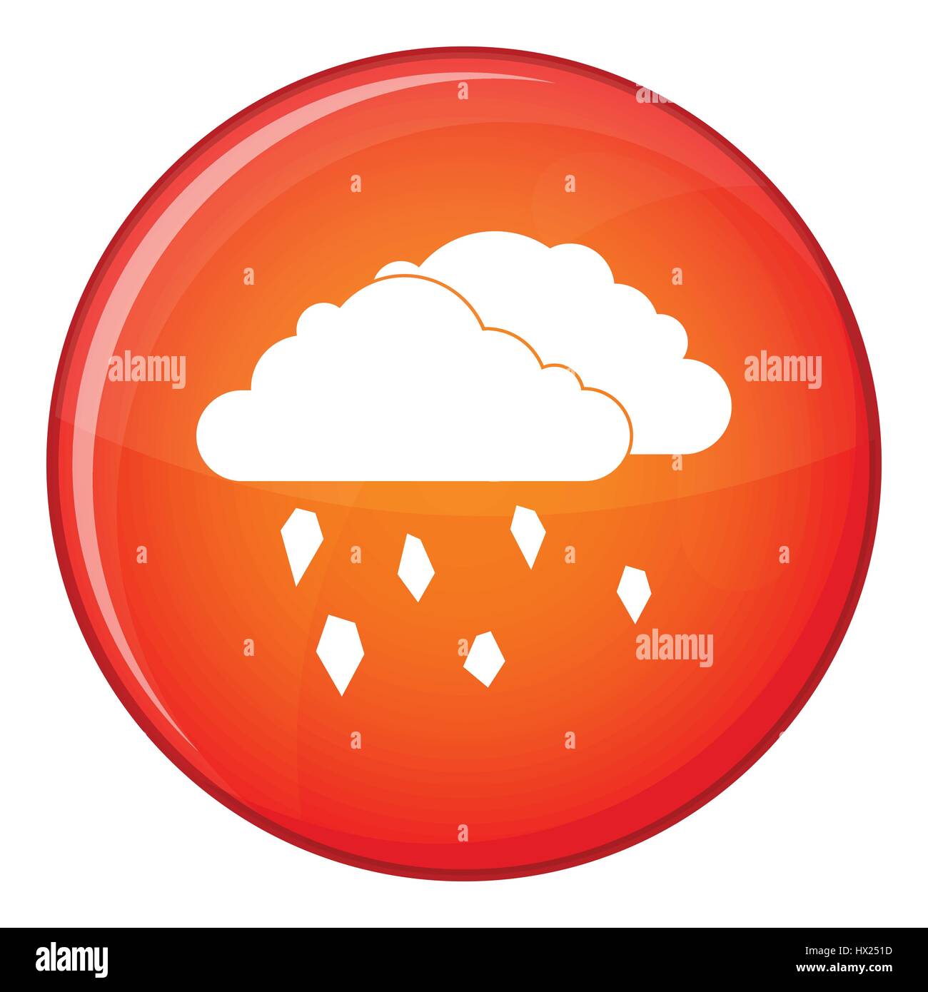 Clouds and hail icon, flat style Stock Vector Image & Art - Alamy