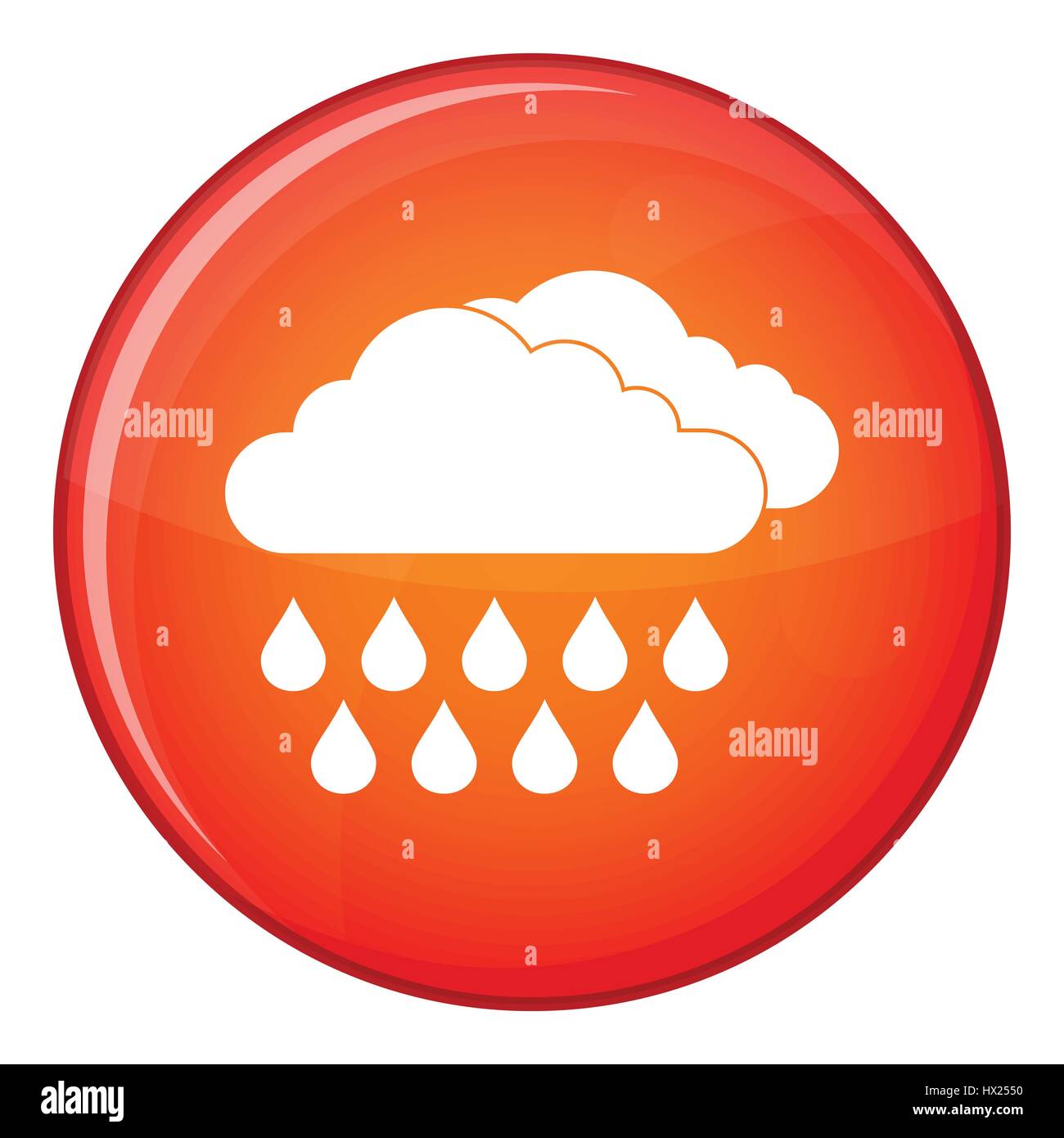 Cloud and rain icon, flat style Stock Vector Image & Art - Alamy