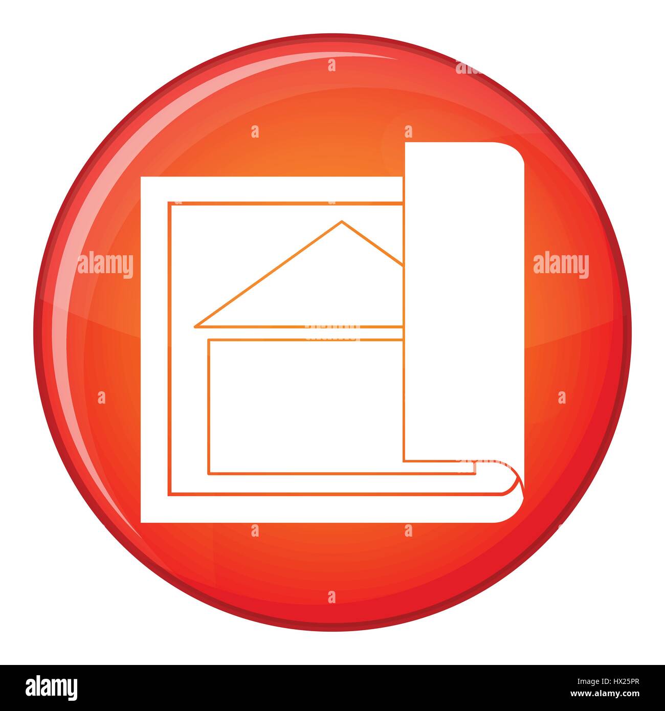 Building plan icon, flat style Stock Vector Image & Art - Alamy