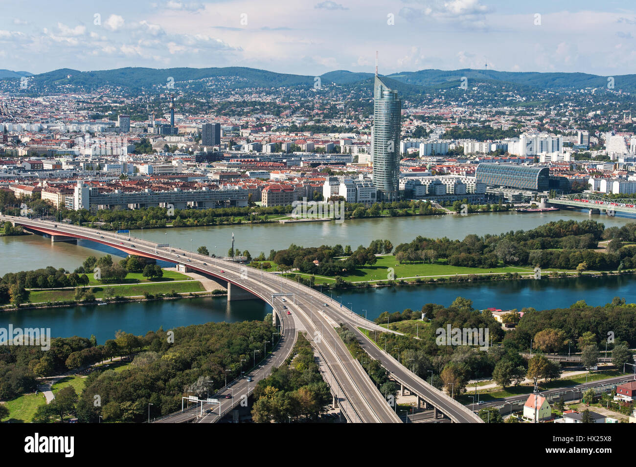 Aerial View Of Vienna City from Donou tower Stock Photo - Alamy