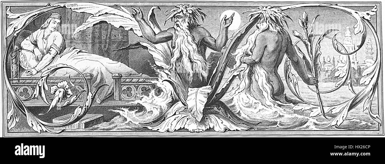 King Manuel's dream of the rivers Ganges and Indus Stock Photo - Alamy