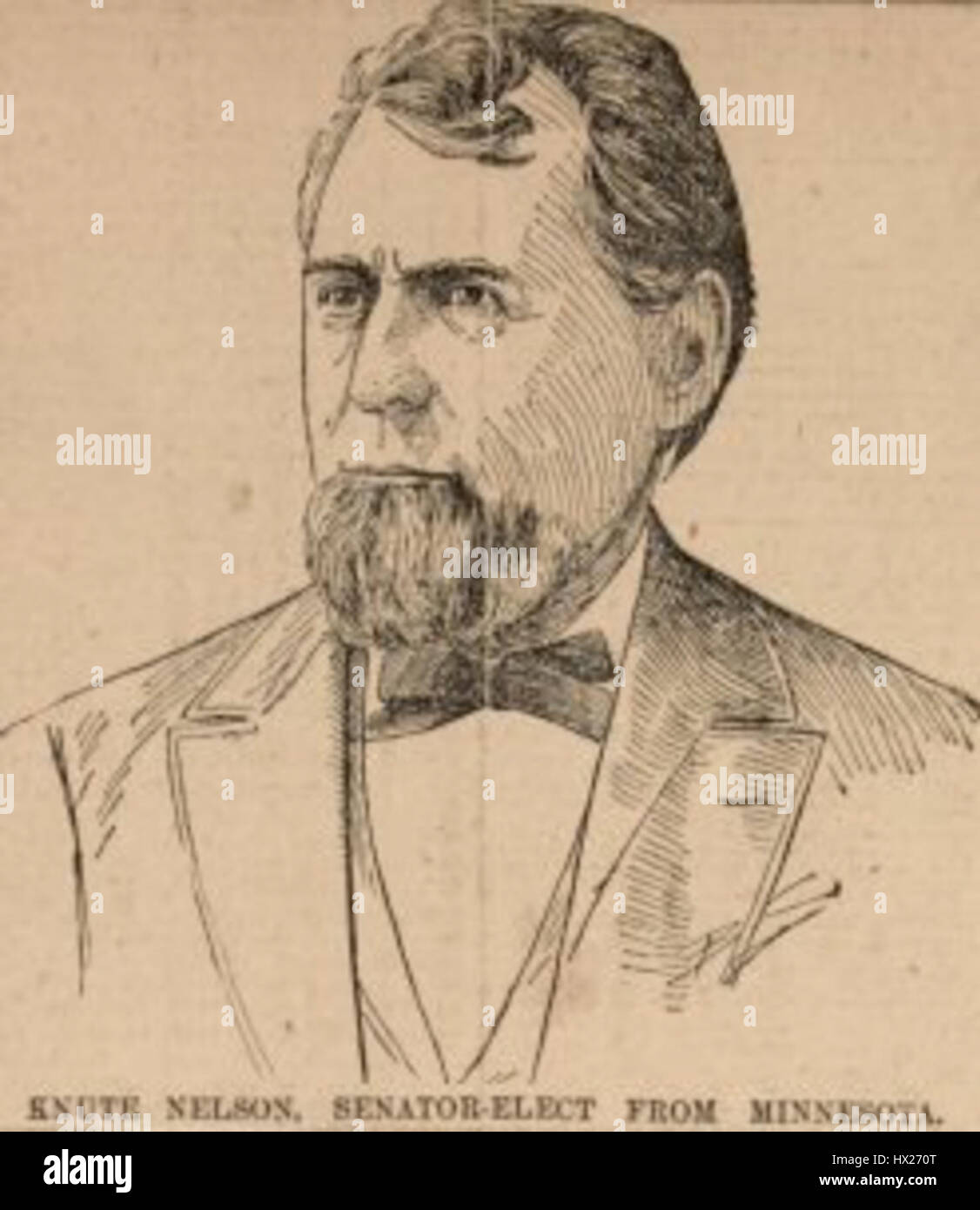 Knute Nelson drawing as Senator elect Stock Photo - Alamy