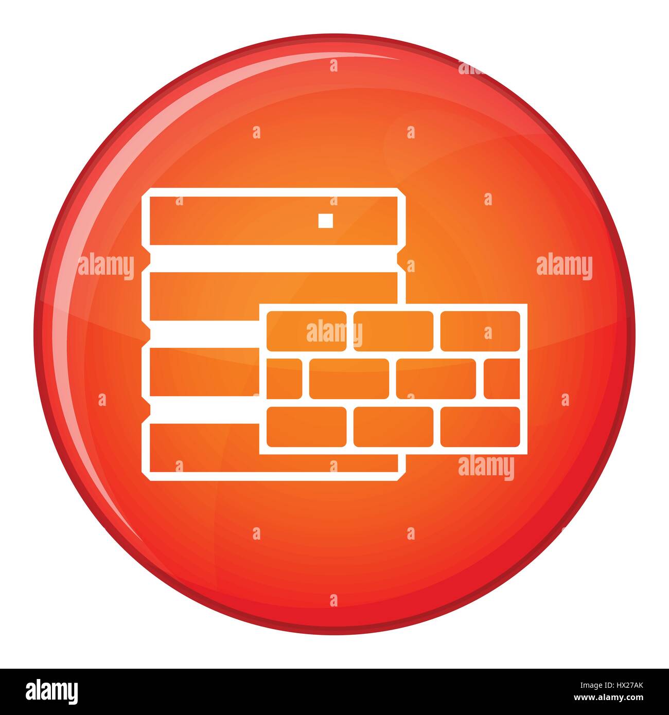 Database and brick wall icon, flat style Stock Vector Image & Art - Alamy