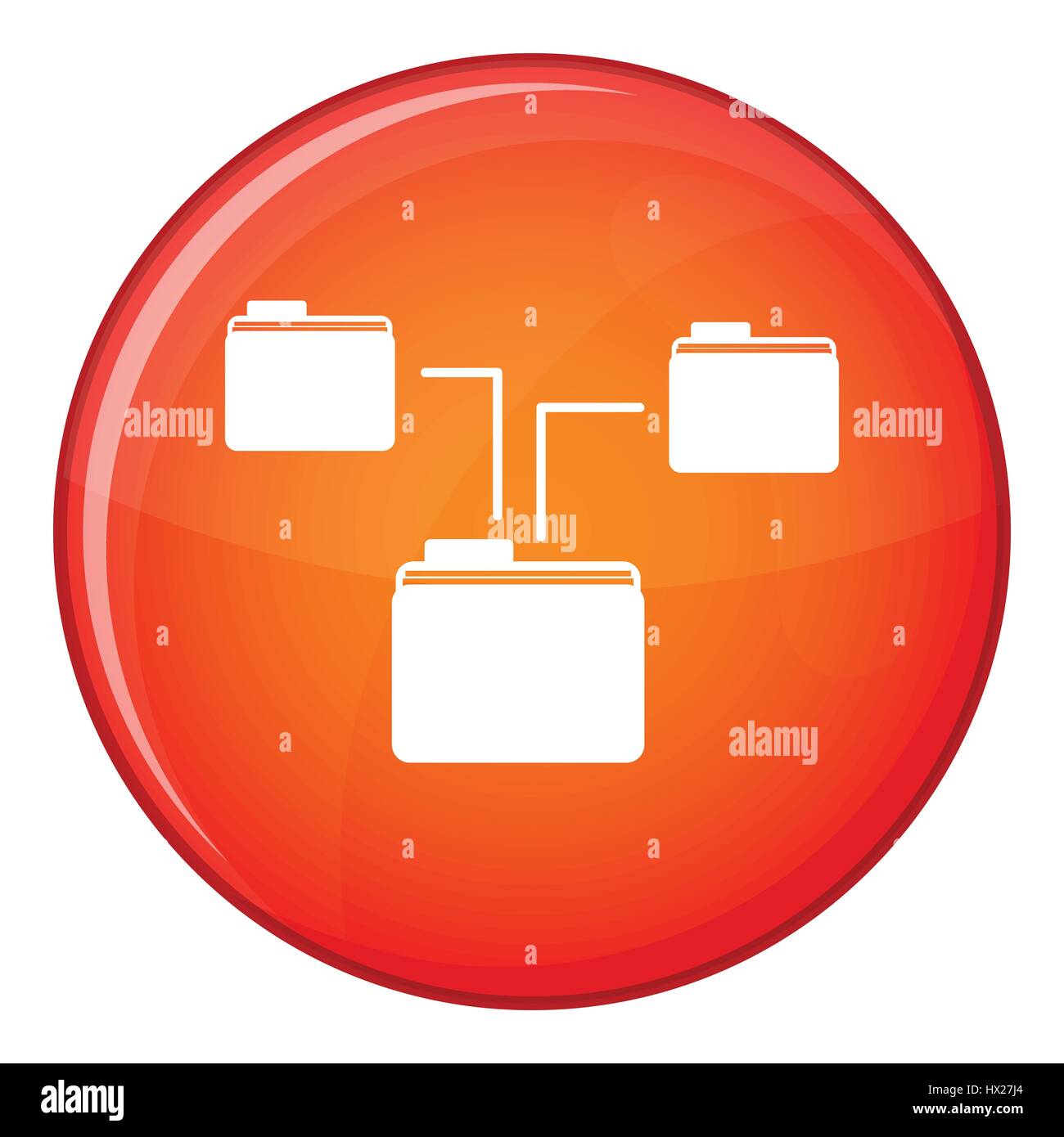 Folders structure icon white hi-res stock photography and images - Alamy