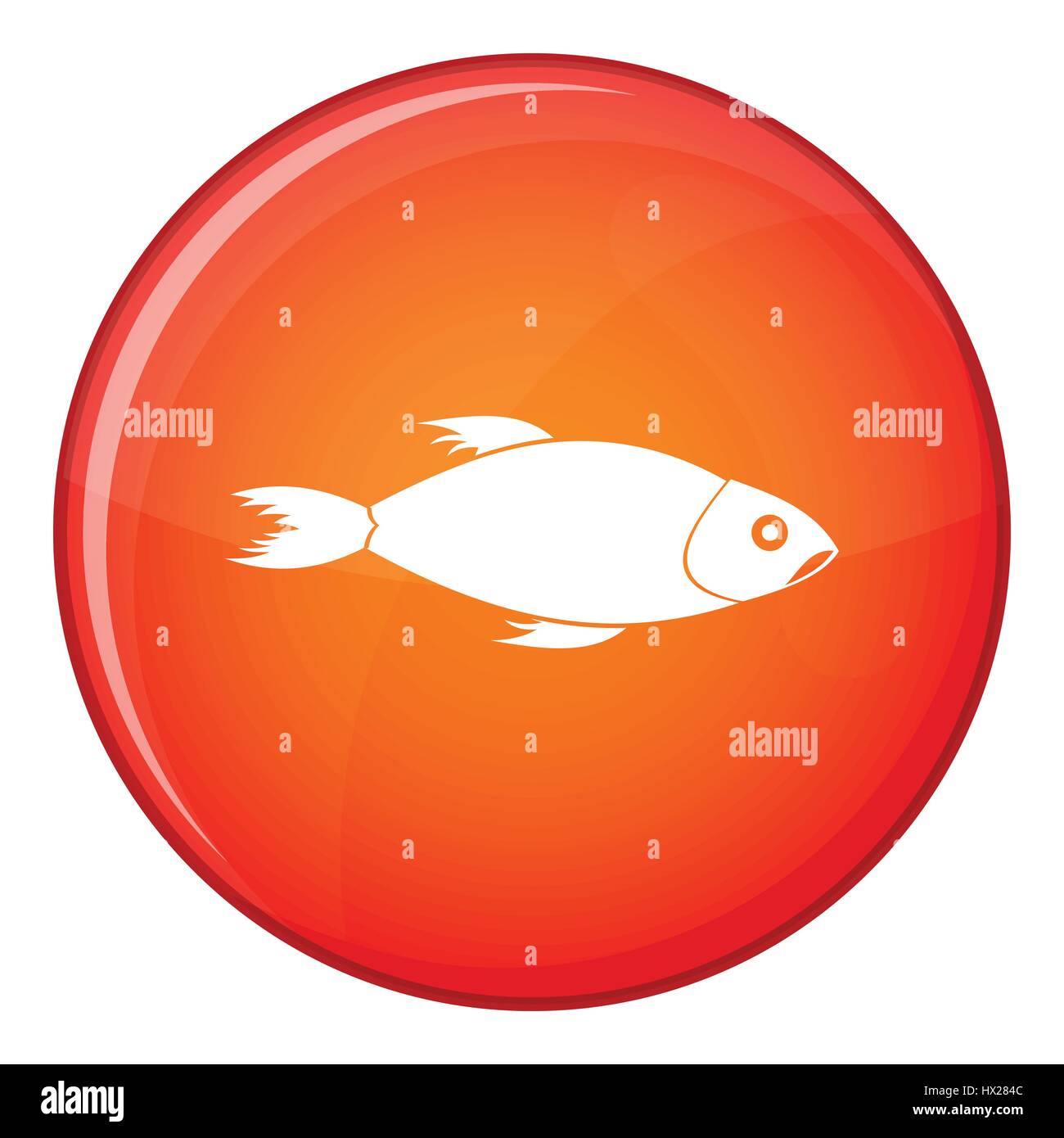 Fish icon, flat style Stock Vector Image & Art - Alamy