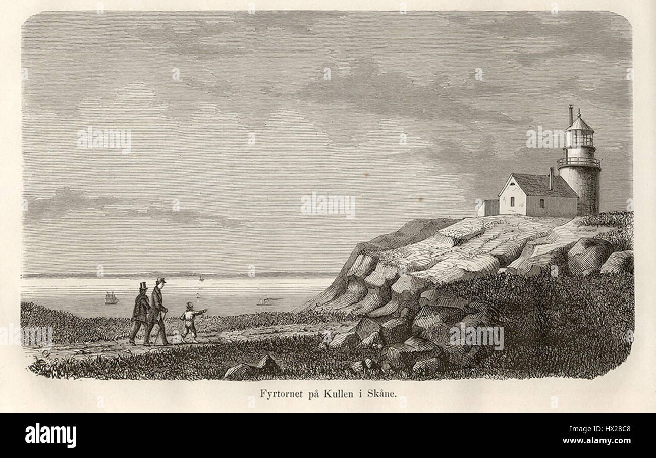 Kullens fyr 1860 Stock Photo - Alamy