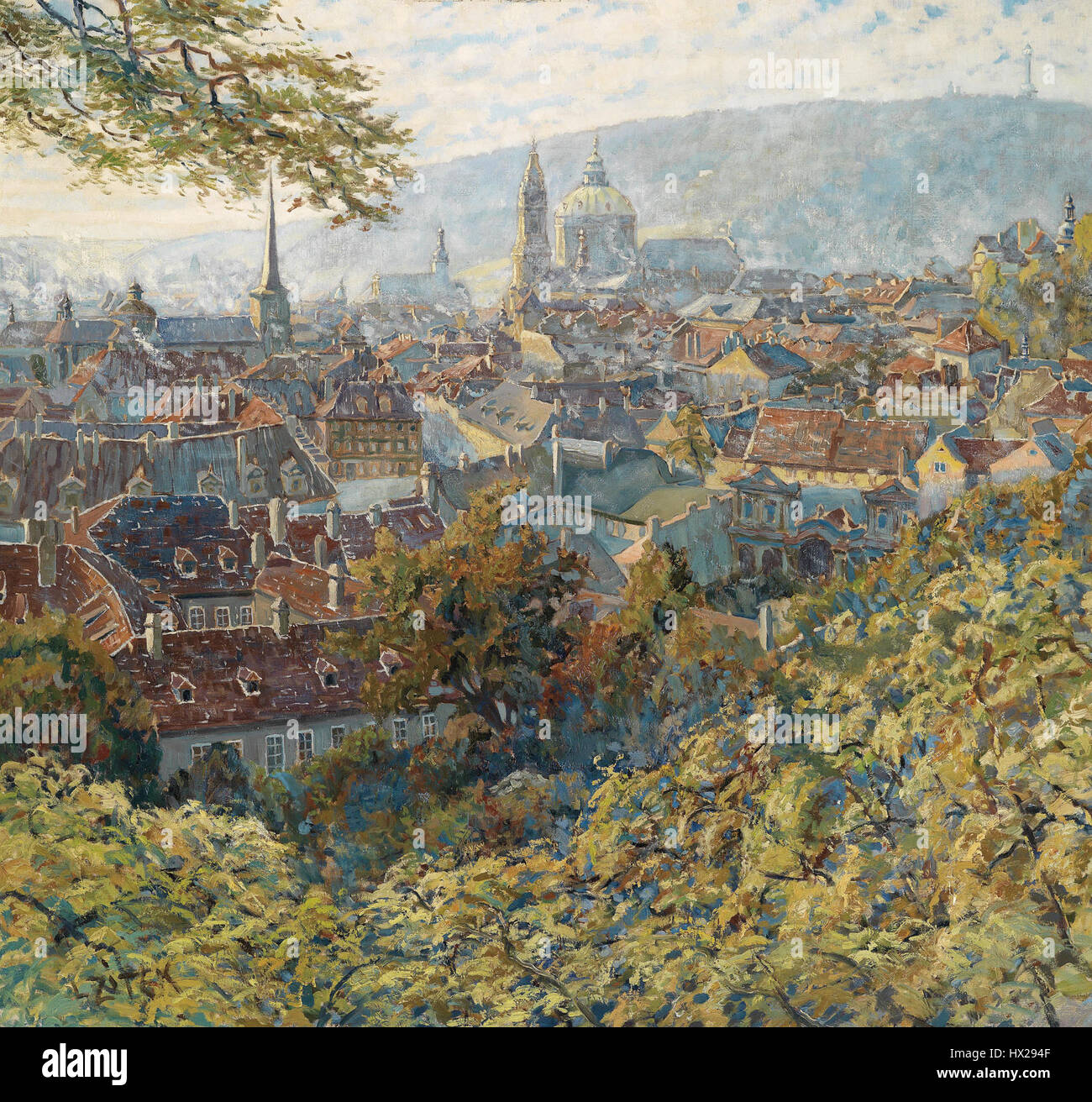 Ladislaus Zitek Blick auf Prag Stock Photo - Alamy