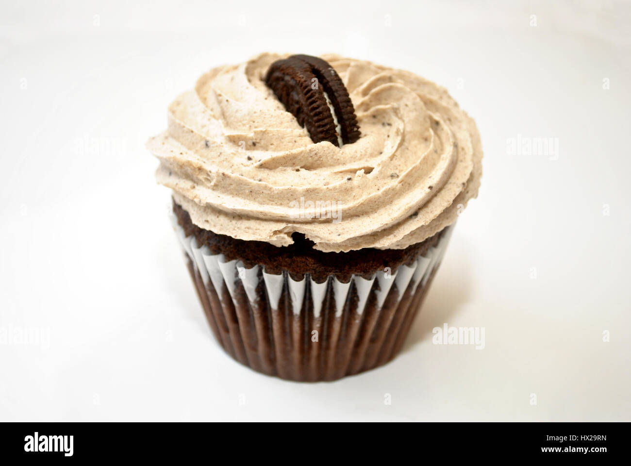 Chocolate Cookie Cupcake Stock Photo - Alamy