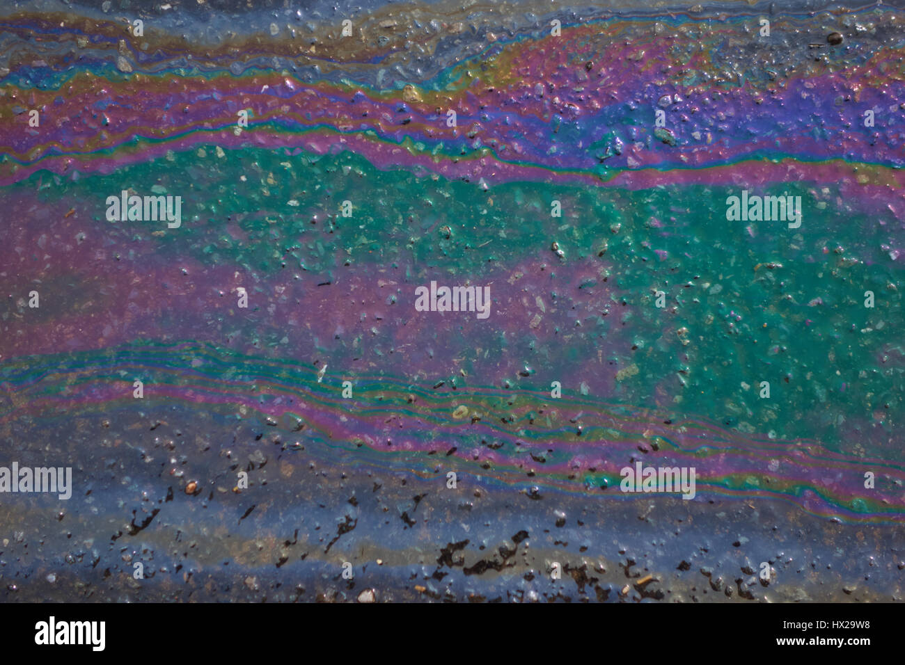 Oil wet tarmac road colours hi-res stock photography and images - Alamy