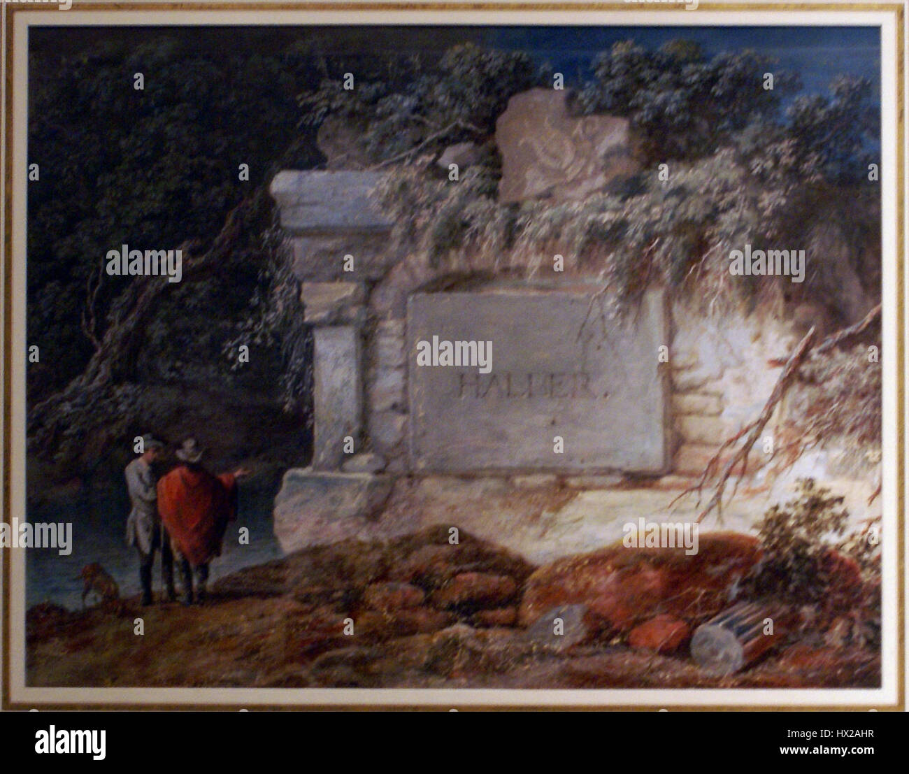 Haller grave painting by Gessner Stock Photo - Alamy