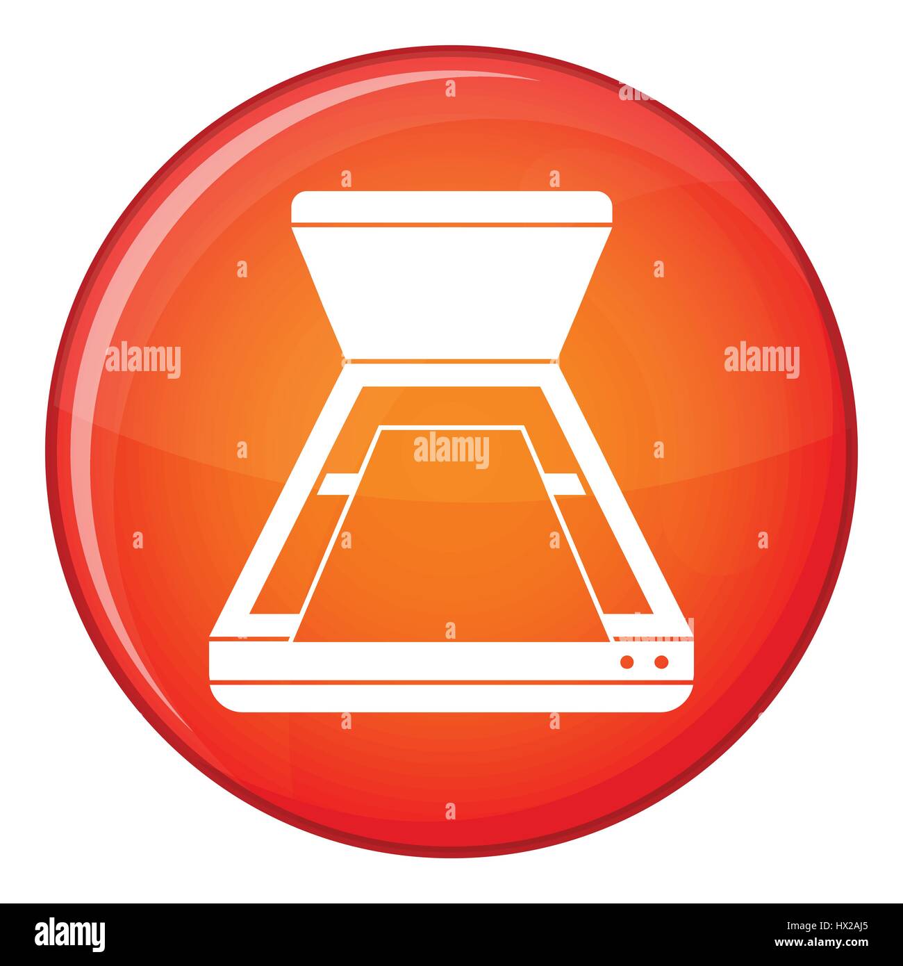Open scanner icon, flat style Stock Vector Image & Art - Alamy