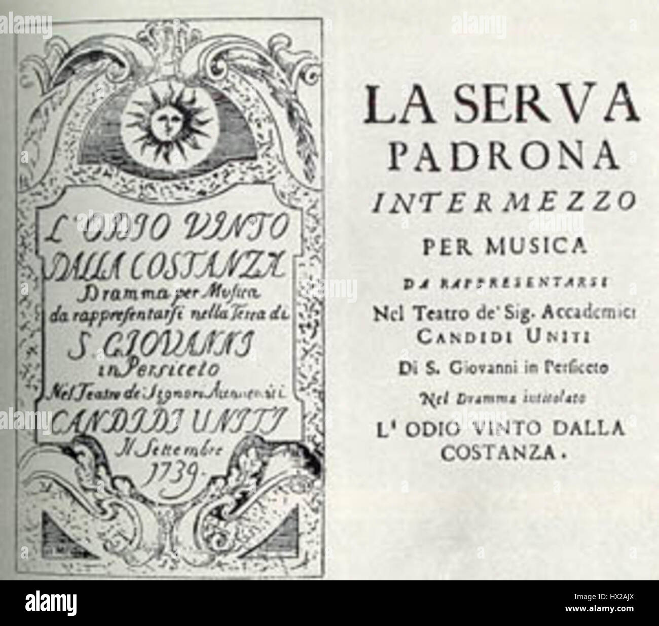 La Serva Padrona Stock Photo - Alamy