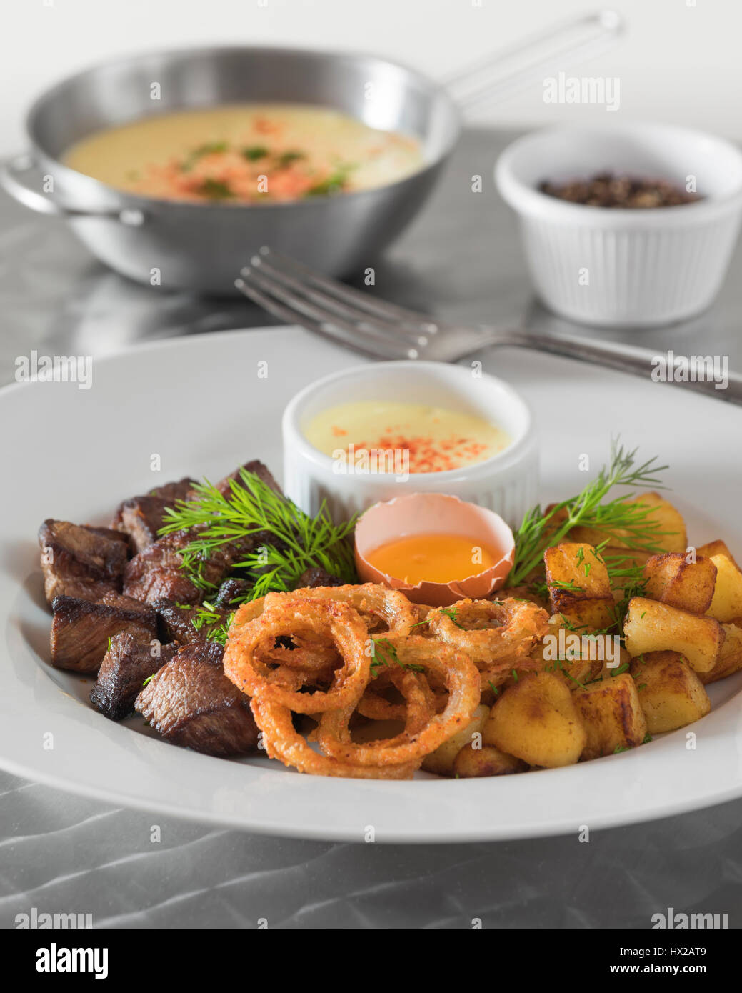 Beef Rydberg. Swedish beef and potato dish. Sweden Food Stock Photo - Alamy