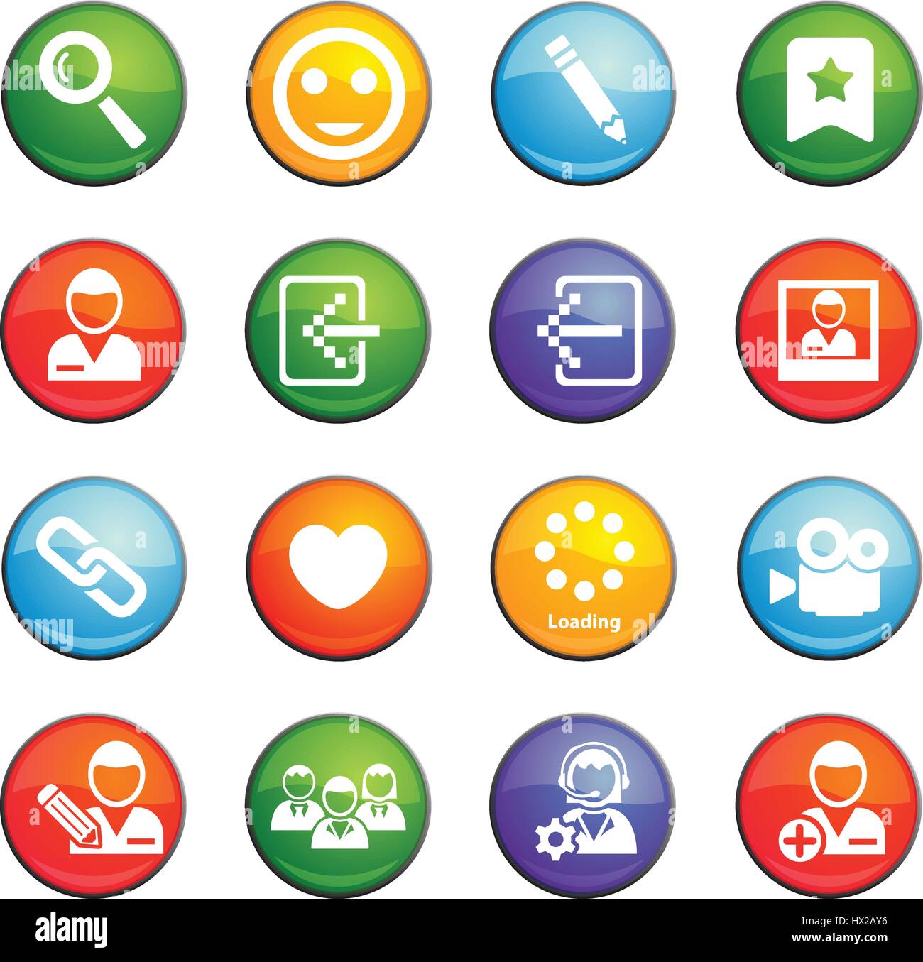 account vector icons for user interface design Stock Vector Image & Art ...
