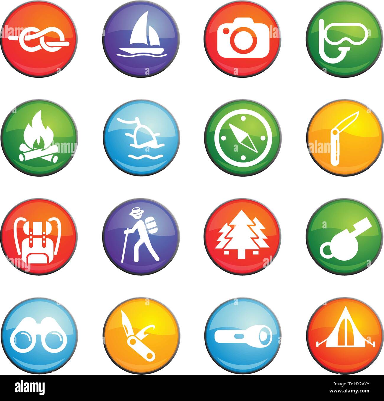 active recreation vector icons for user interface design Stock Vector ...