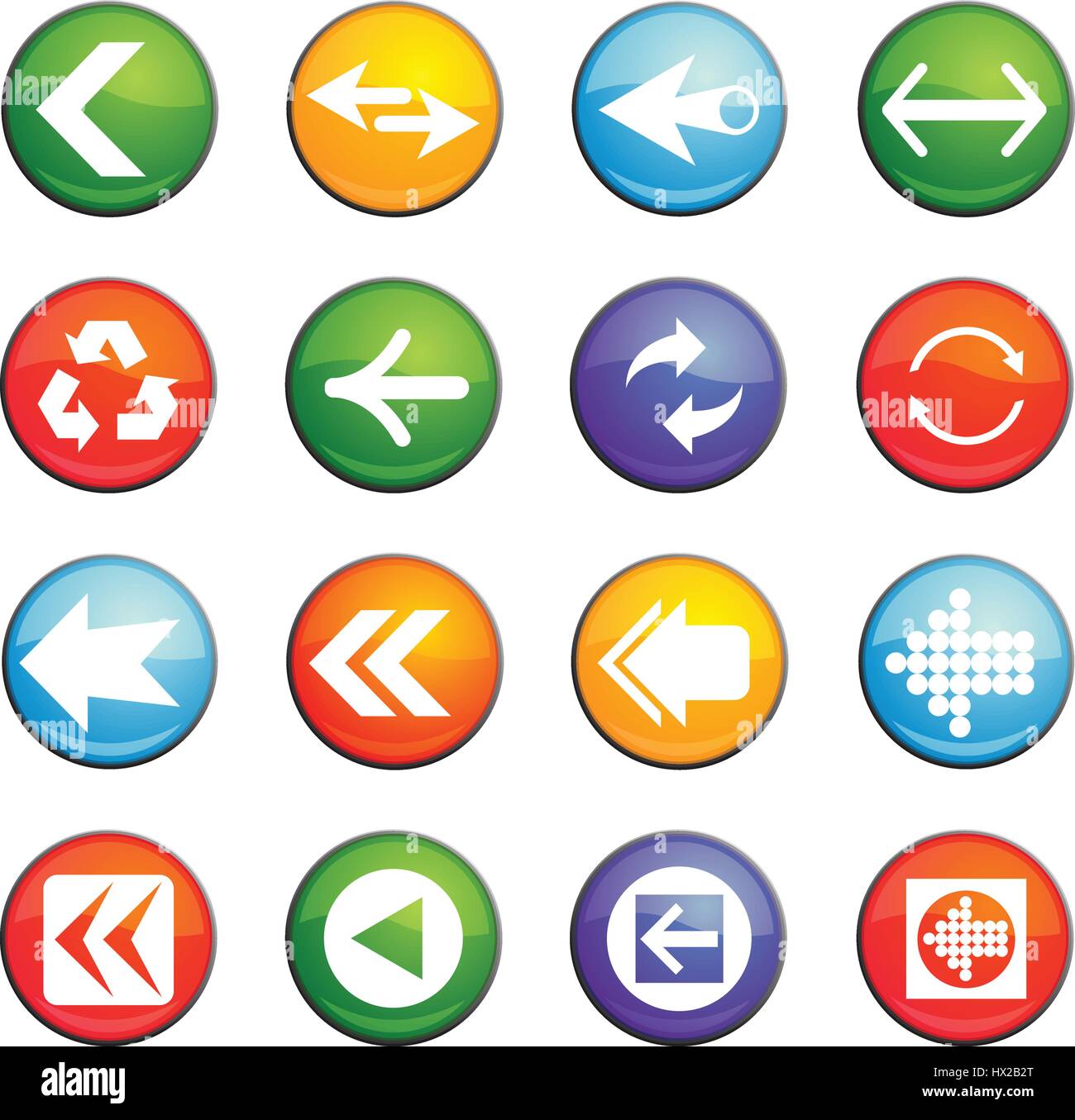 arrow vector icons for user interface design Stock Vector Image & Art ...