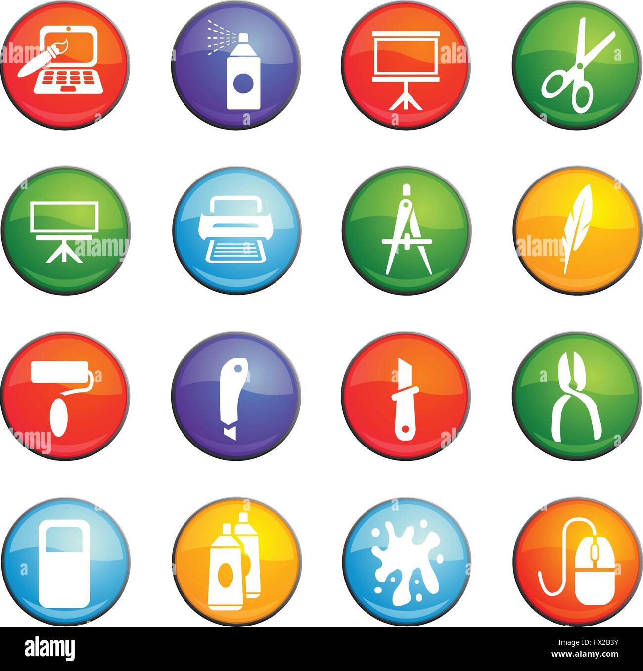 art tools vector icons for user interface design Stock Vector Image ... art tools vector icons for user interface design Stock Vector Image ...