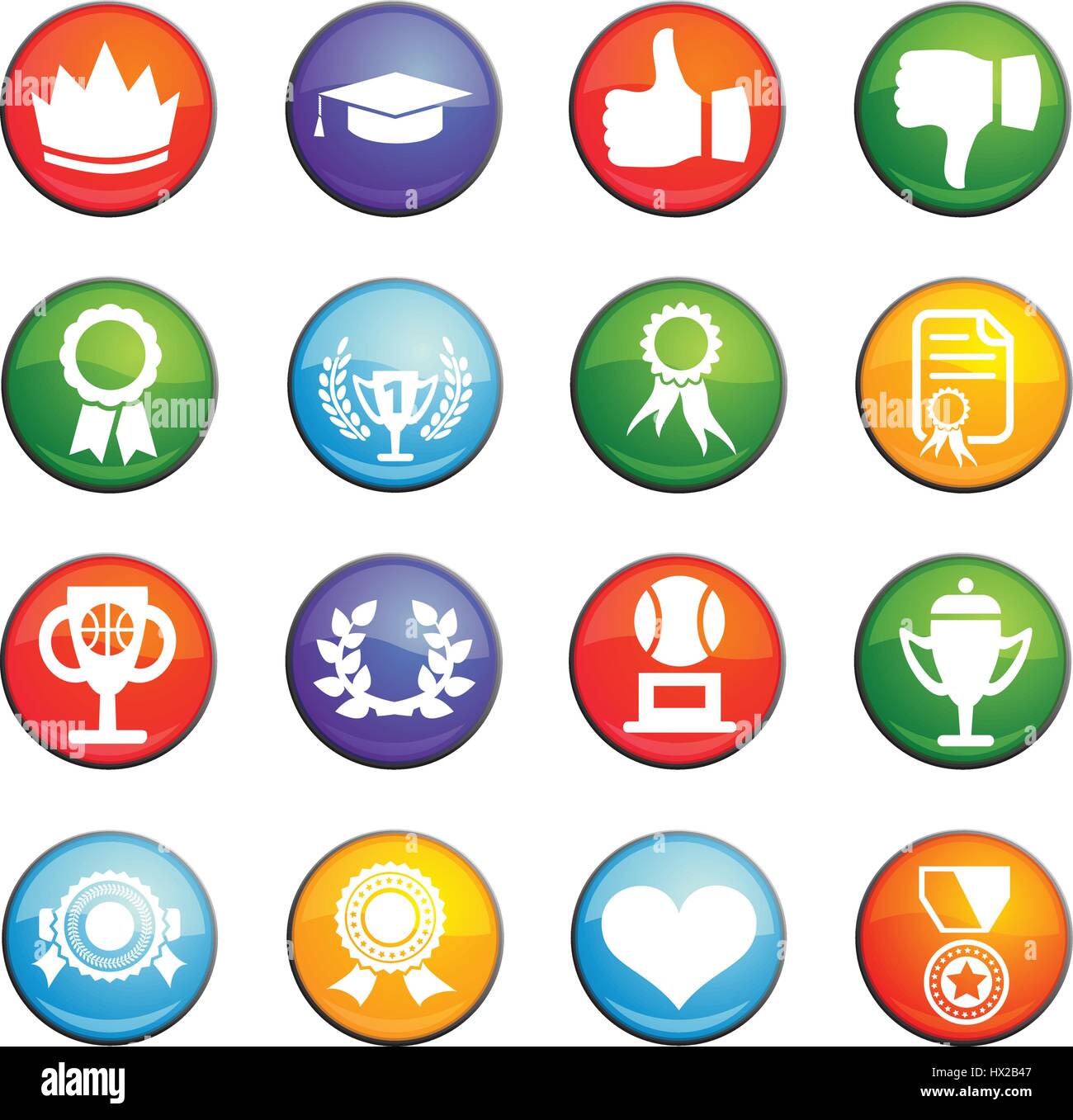 award vector icons for user interface design Stock Vector Image & Art ...