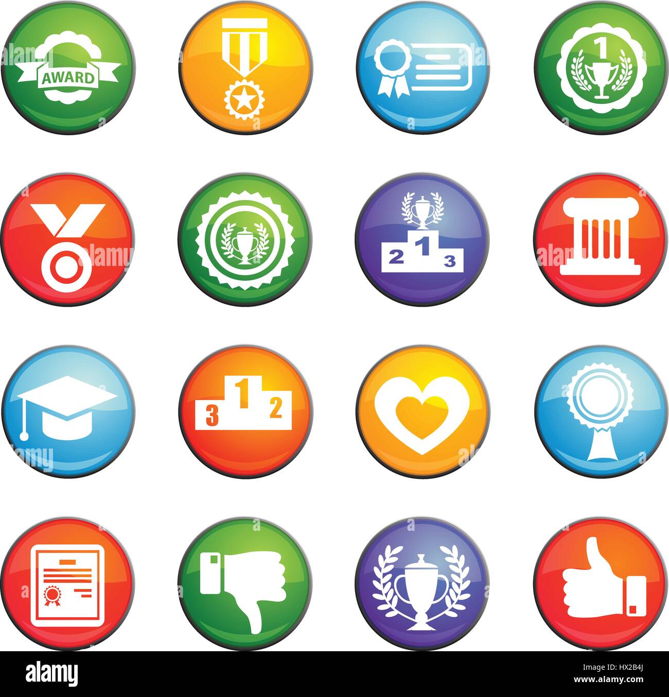 award vector icons for user interface design Stock Vector Image & Art ...
