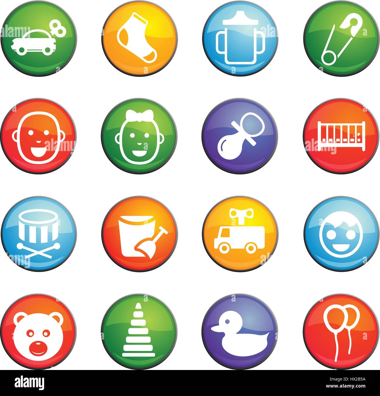 baby vector icons for user interface design Stock Vector Image & Art ...