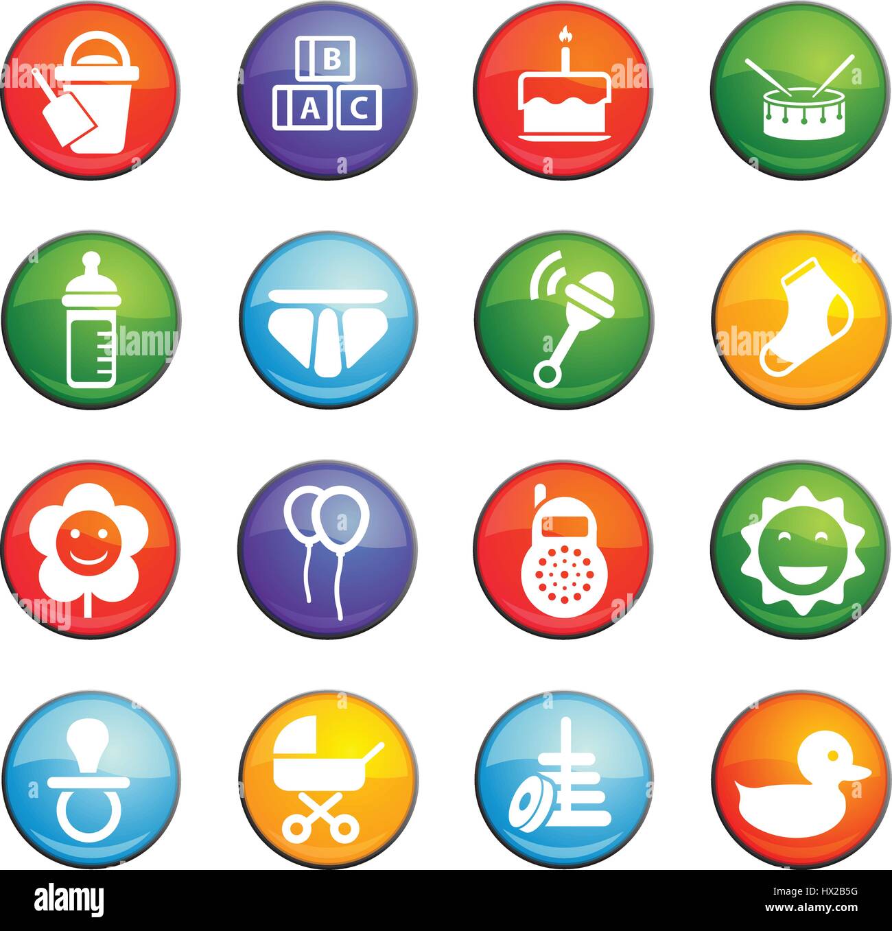 baby vector icons for user interface design Stock Vector Image & Art ...