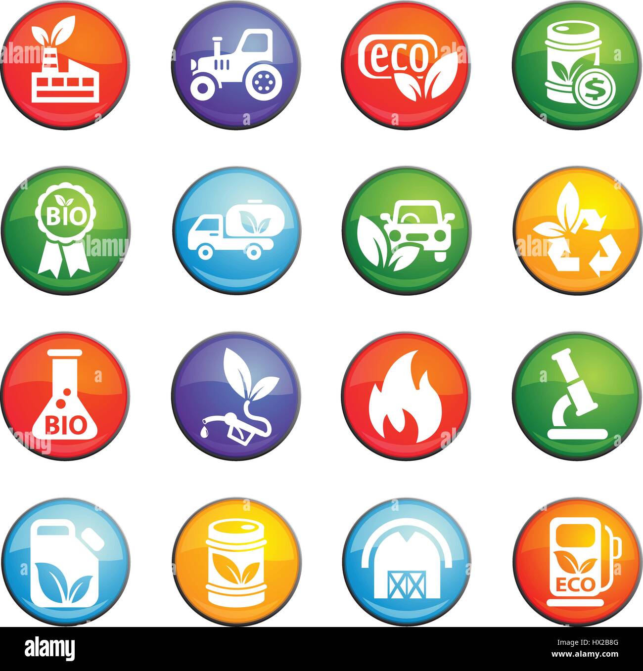 bio fuel vector icons for user interface design Stock Vector Image ...