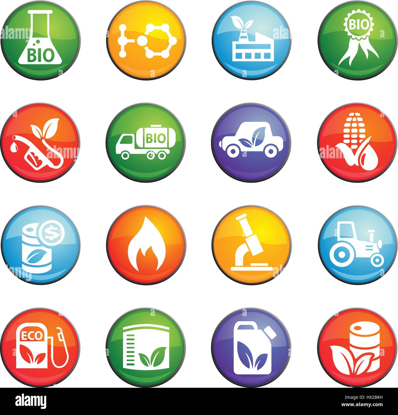 bio fuel vector icons for user interface design Stock Vector Image ...