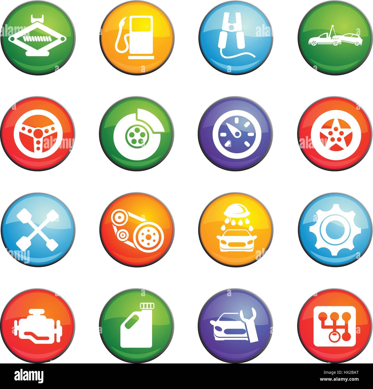 car service vector icons for user interface design Stock Vector Image ...
