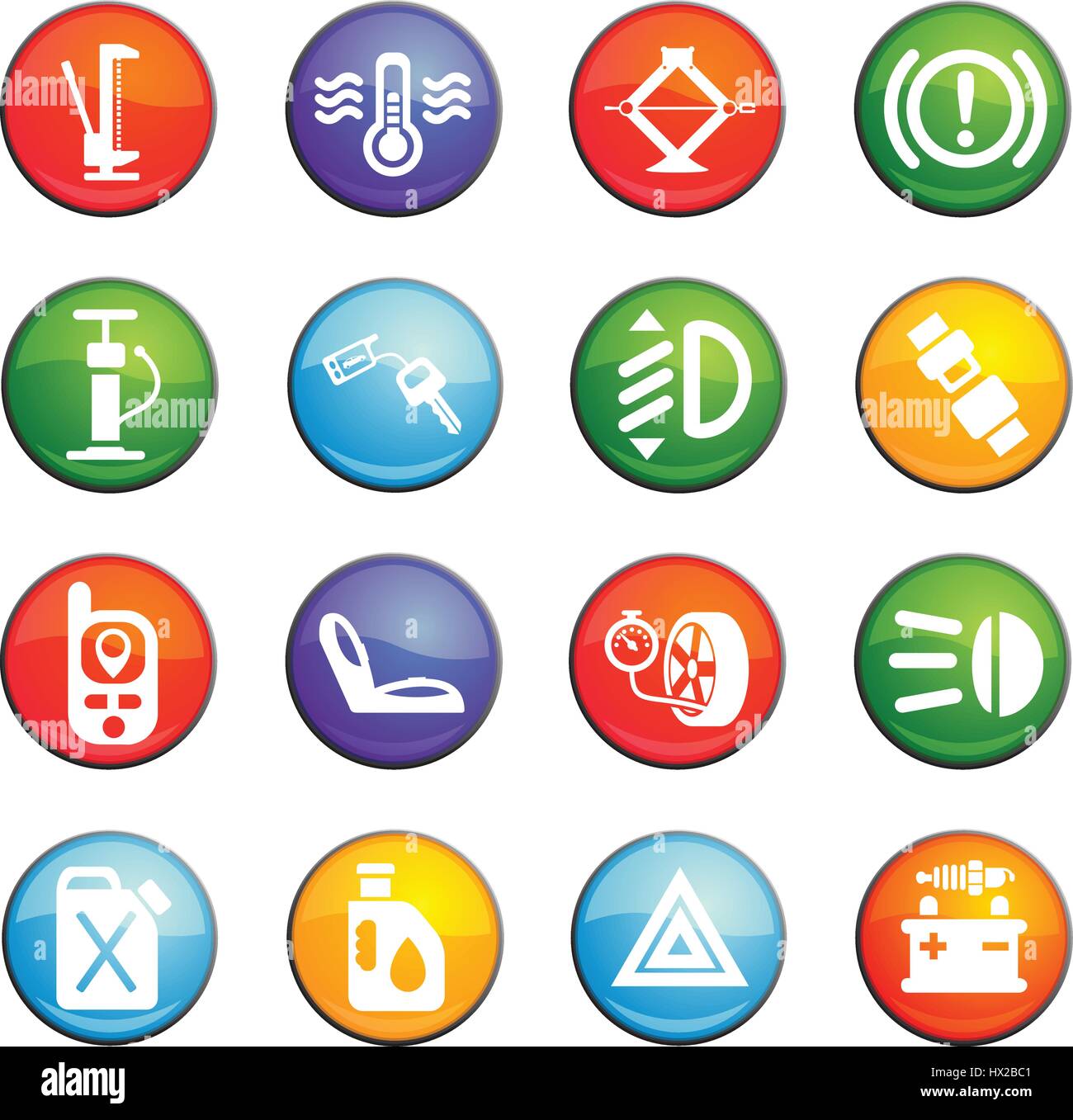 car shop vector icons for user interface design Stock Vector Image ...