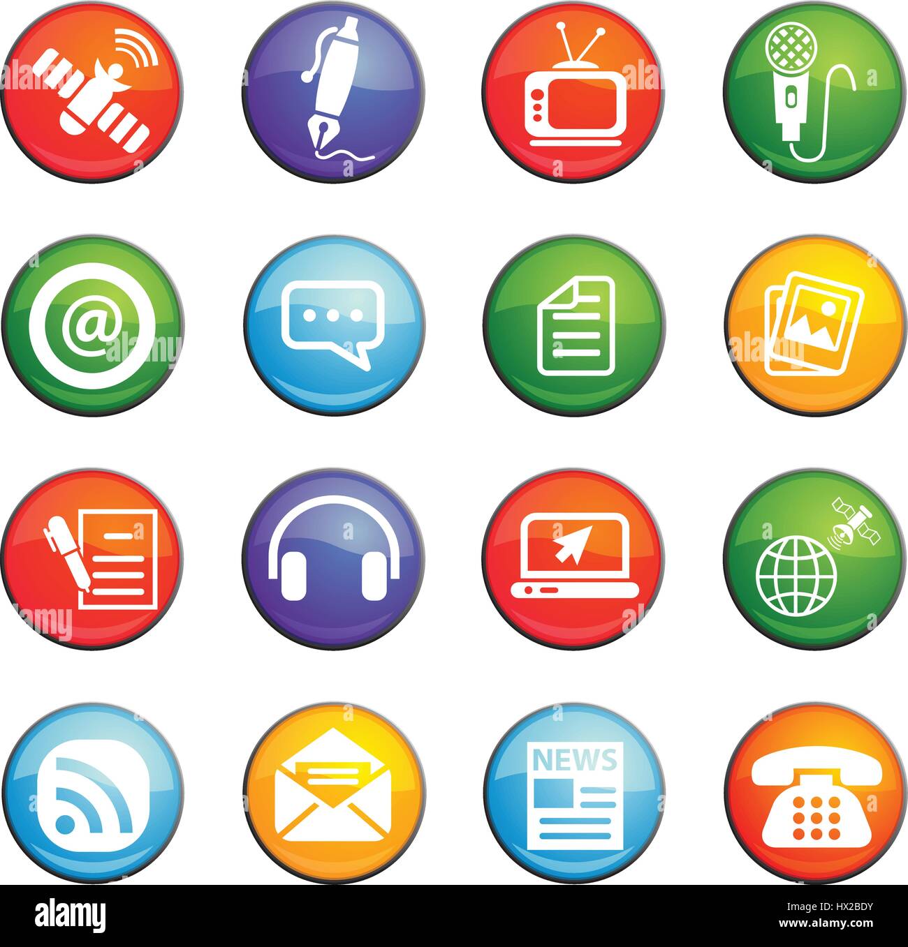 communication vector icons for user interface design Stock Vector Image ...