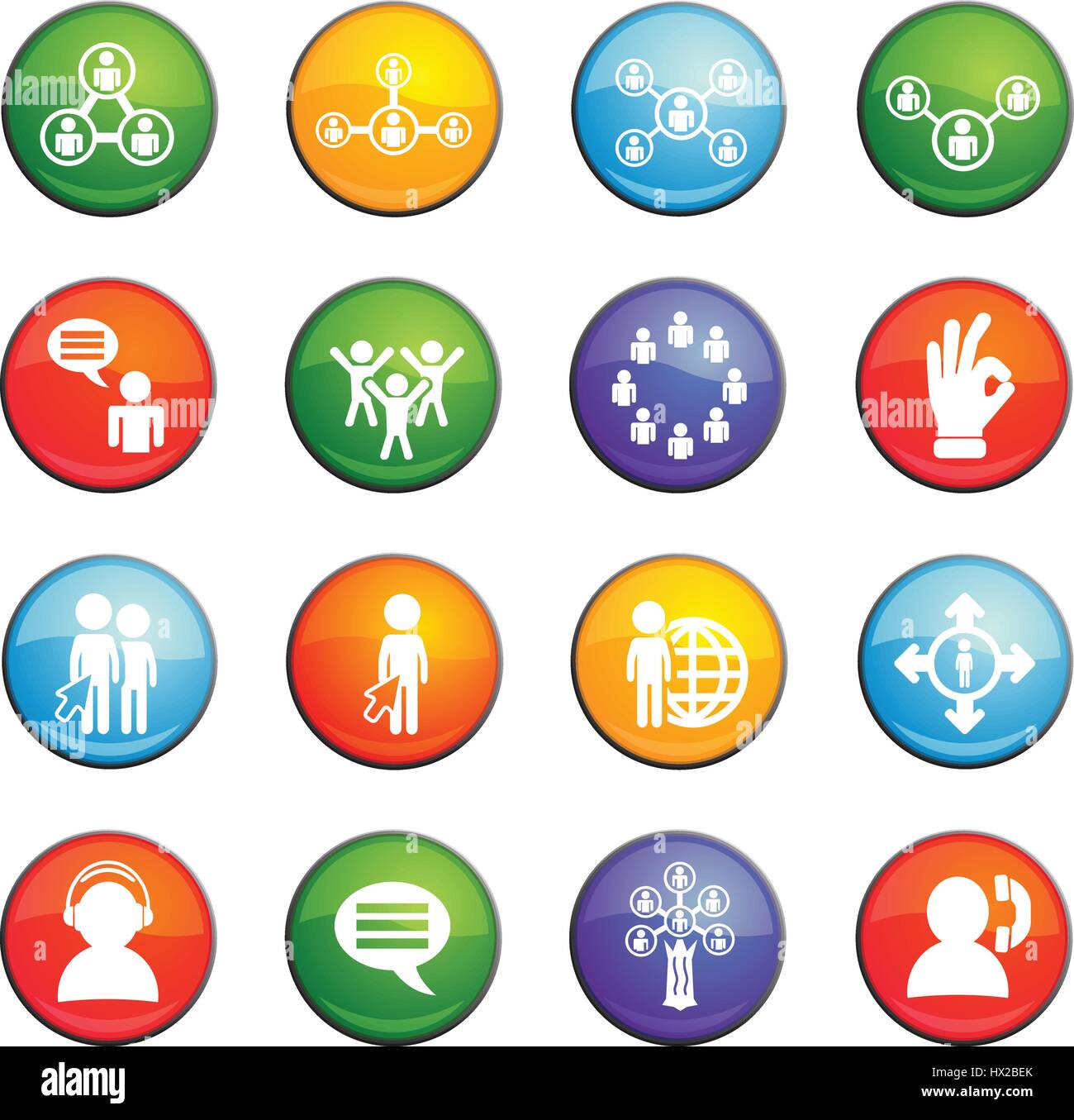 community vector icons for user interface design Stock Vector Image ...