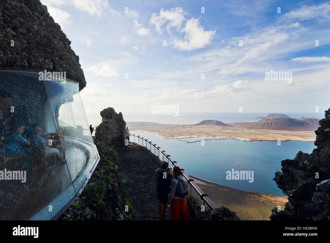 Canary island - panoramic view from Mirador del Rio, built and planed ...