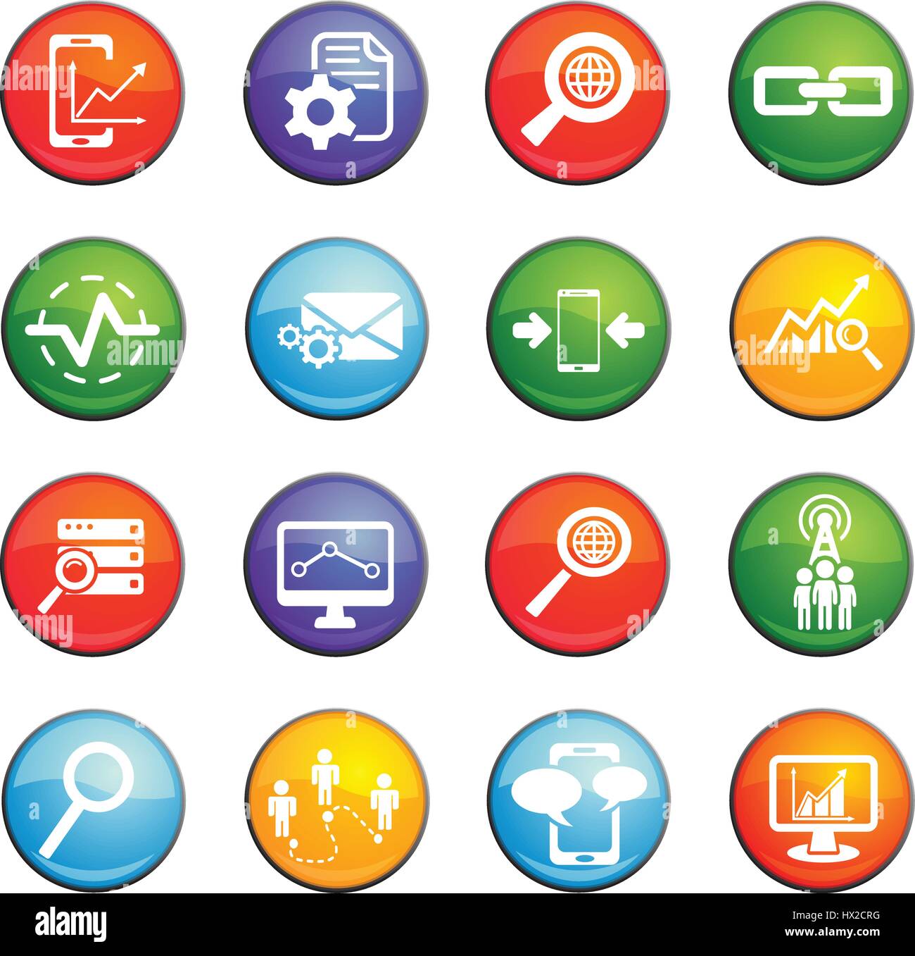 data analytic vector icons for user interface design Stock Vector Image & Art - Alamy