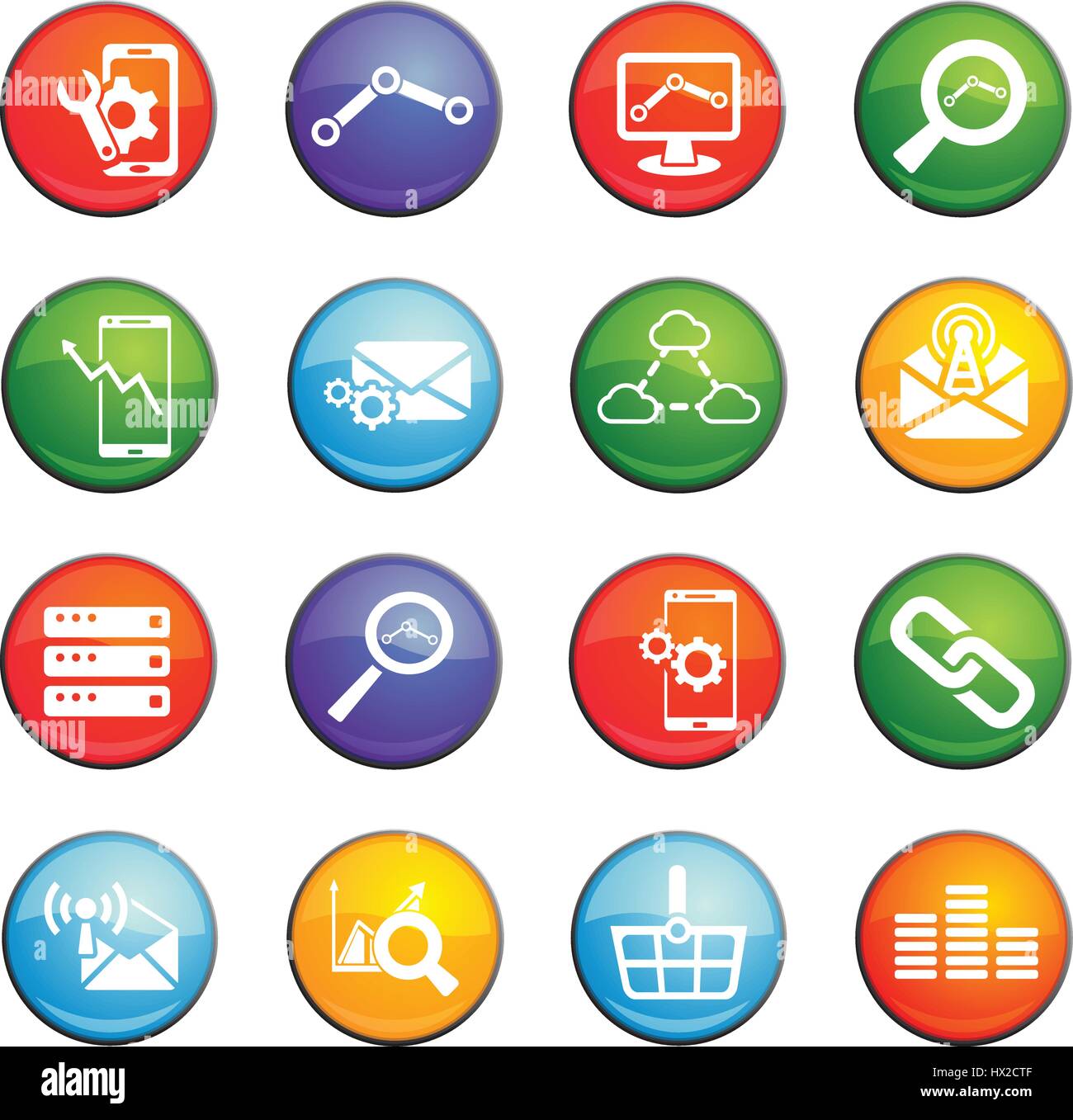 data analytic vector icons for user interface design Stock Vector Image & Art - Alamy