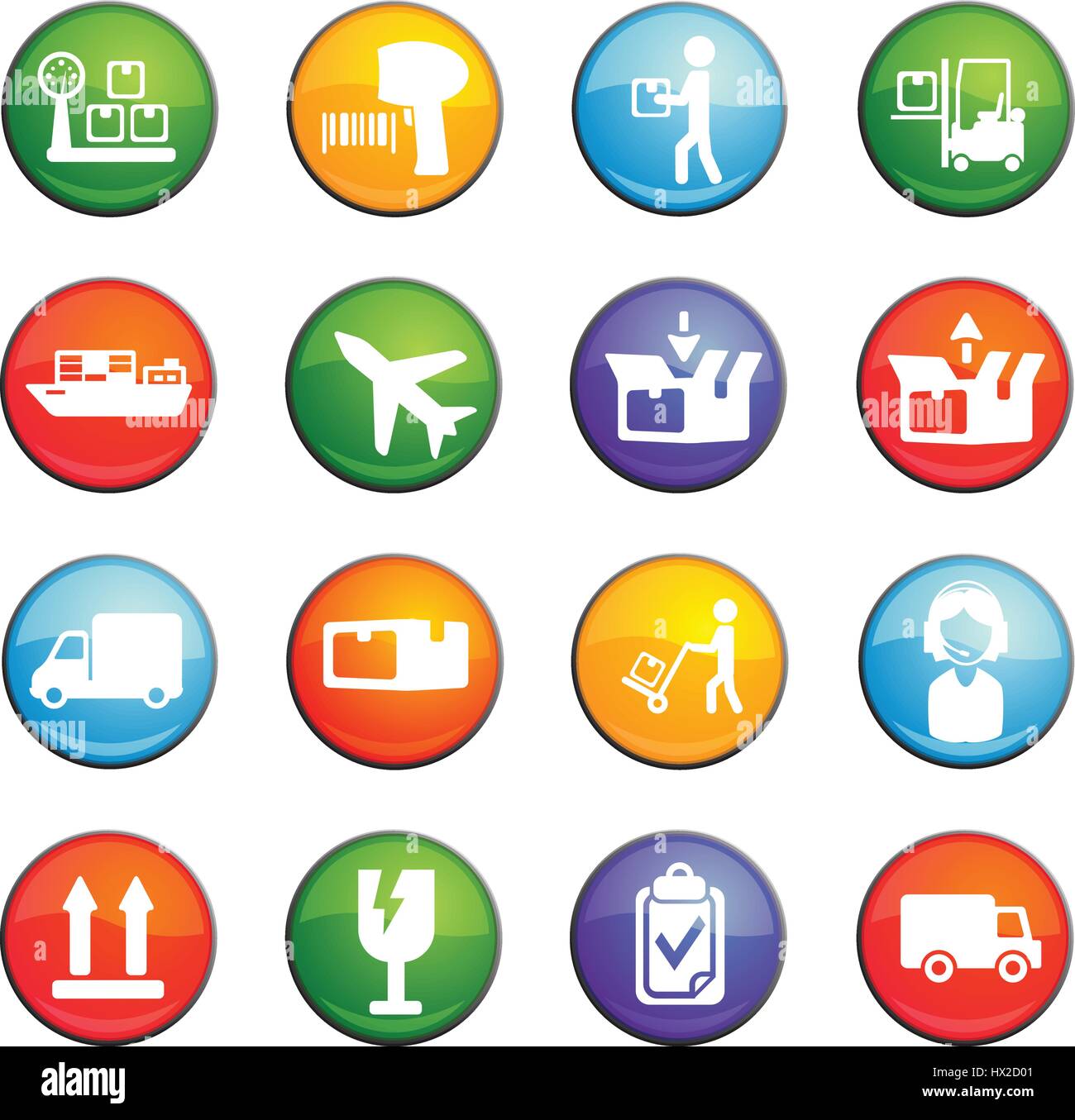delivery service vector icons for user interface design Stock Vector ...