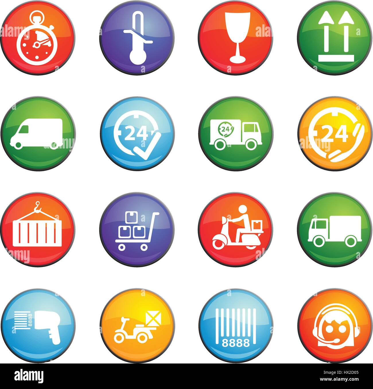 delivery service vector icons for user interface design Stock Vector ...