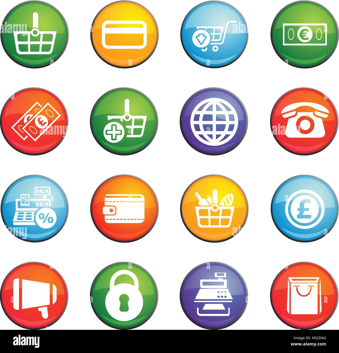 e-commerce vector icons for user interface design Stock Vector Image ...