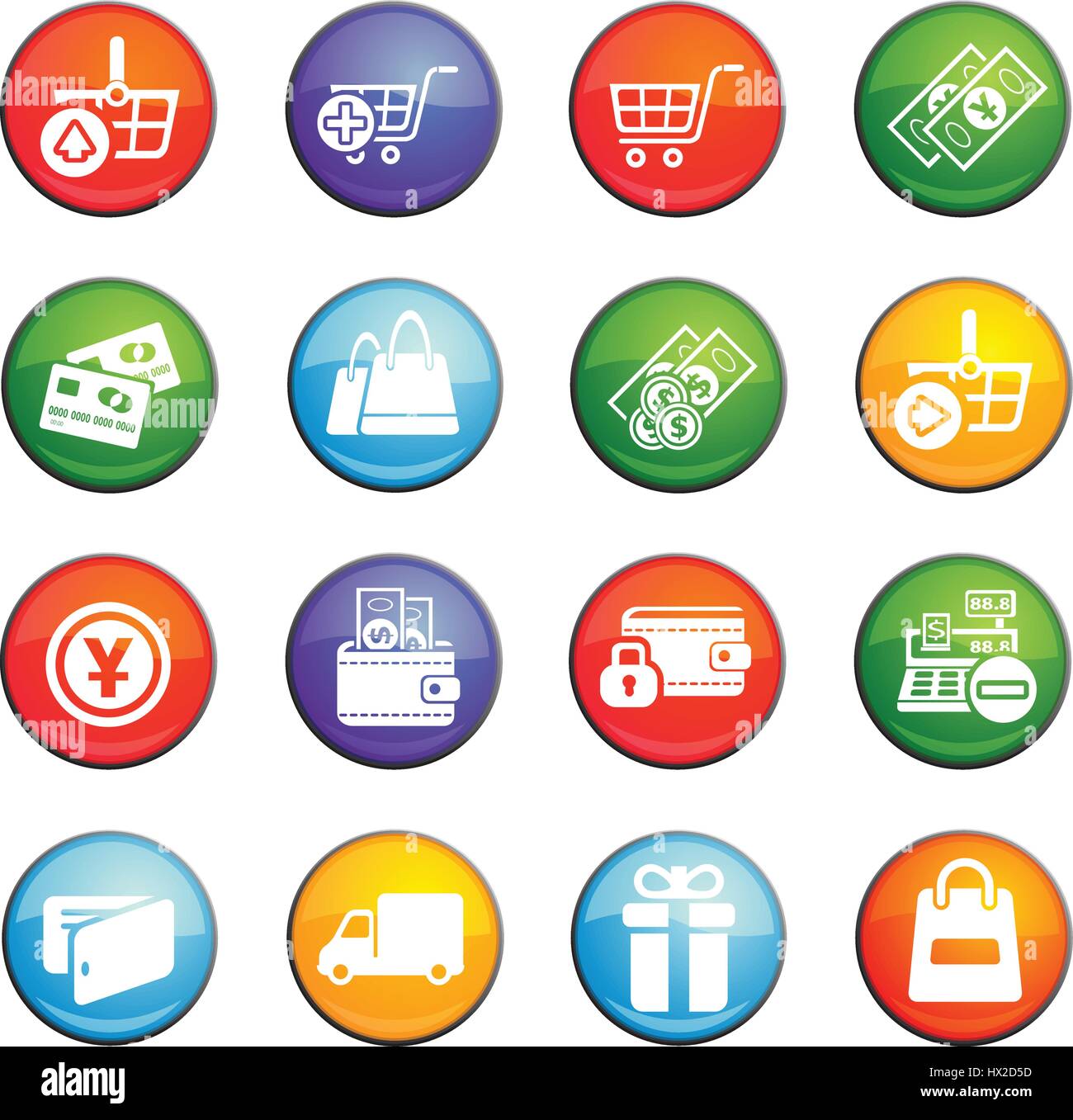 e-commerce vector icons for user interface design Stock Vector Image ...