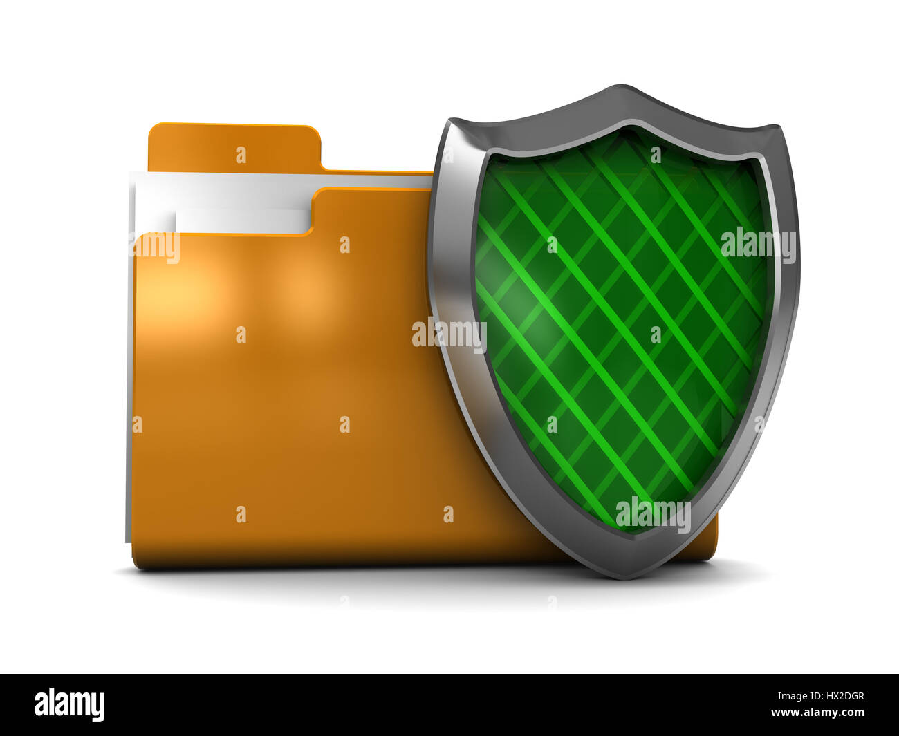 Shield file folder icon Cut Out Stock Images & Pictures - Alamy