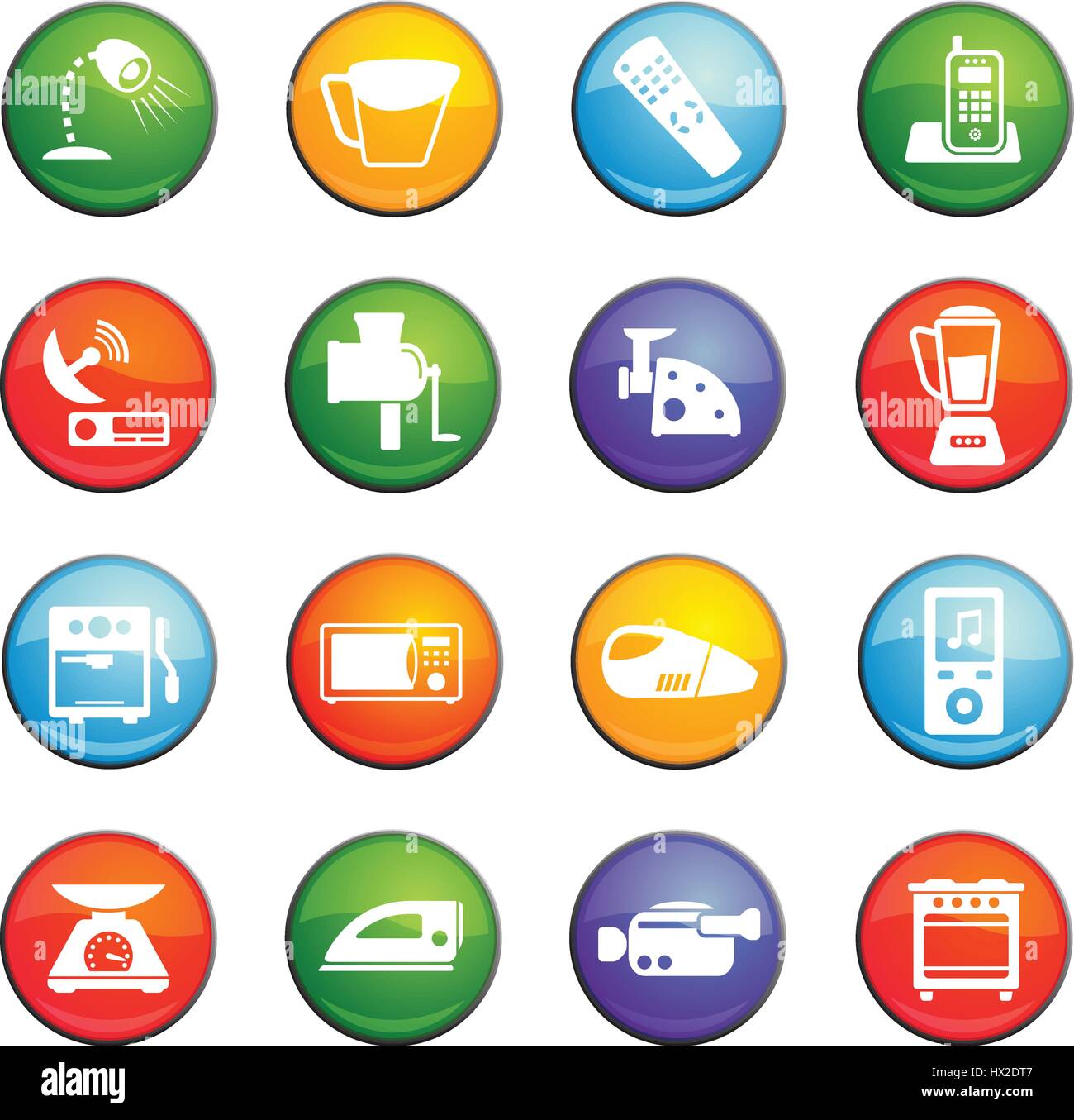 home appliances vector icons for user interface design Stock Vector ...