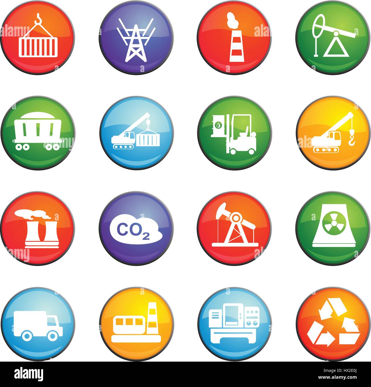 industry vector icons for user interface design Stock Vector Image ...