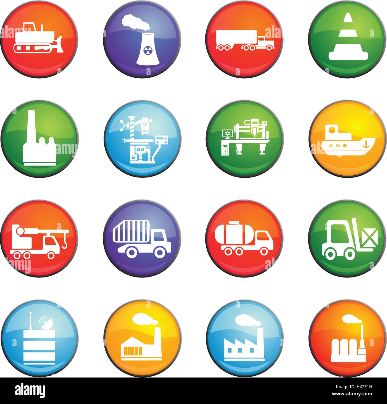 industry vector icons for user interface design Stock Vector Image ...