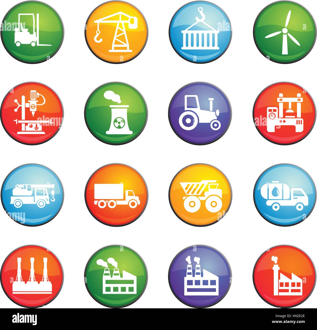 industry vector icons for user interface design Stock Vector Image ...