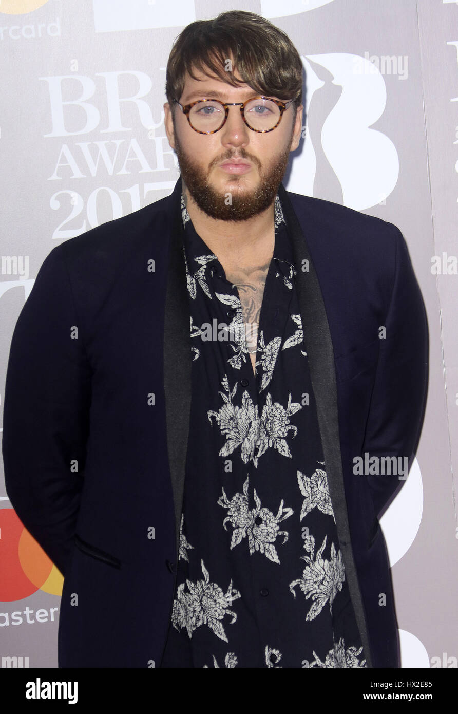 Feb 22, 2017 - James Arthur attending The BRIT Awards 2017 at The O2 ...